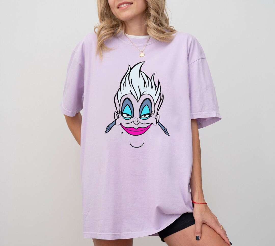 Disney the Little Mermaid Villain Ursula Big Face Costume Shirt, Disney ...