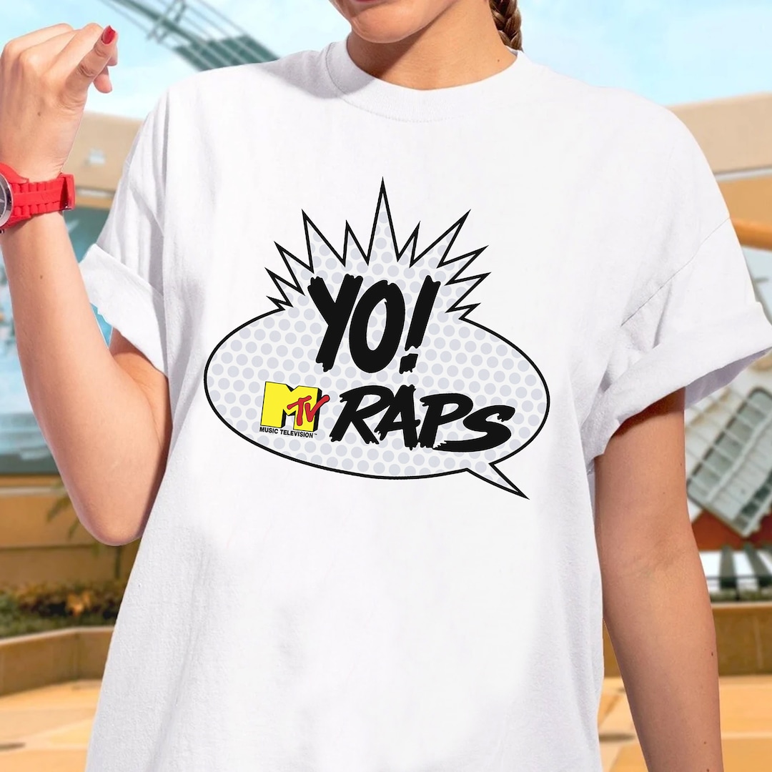 YO! MTV Raps Comic Book Talk Bubble T-shirt, MTV Music Television Shirt ...