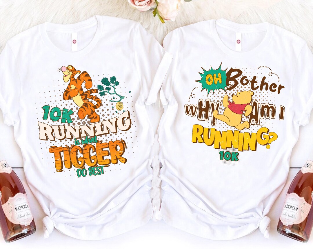 Rundisney Spring Time Surprise 10K Pooh and Tigger Couple T-shirt ...