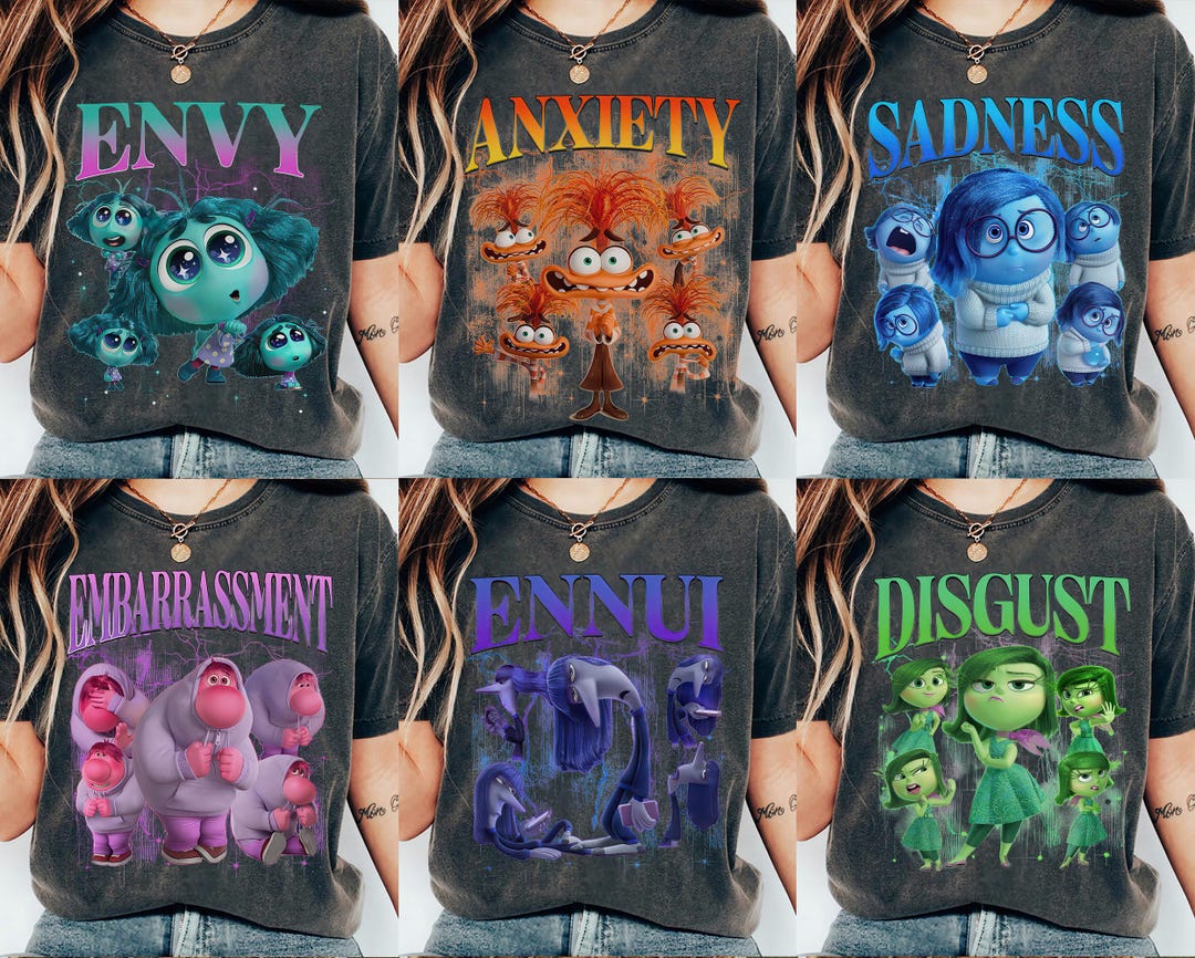 Disney Pixar Inside Out 2 Mental Health Bootleg Group Shirt, Disneyland ...