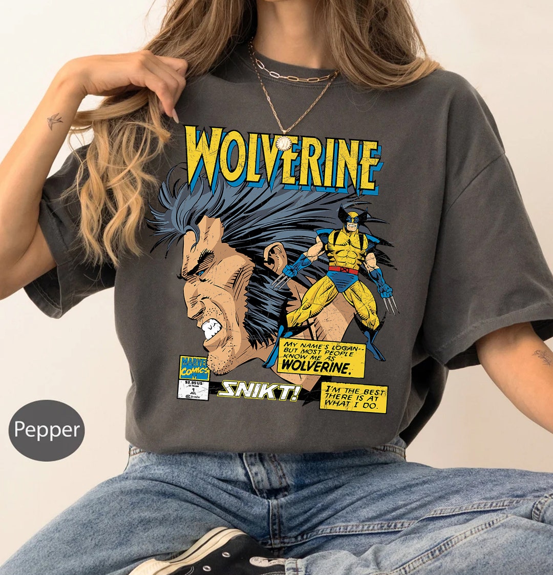 Marvel Comics Wolverine Classic Logan Retro Shirt, Marvel X-men Shirt ...