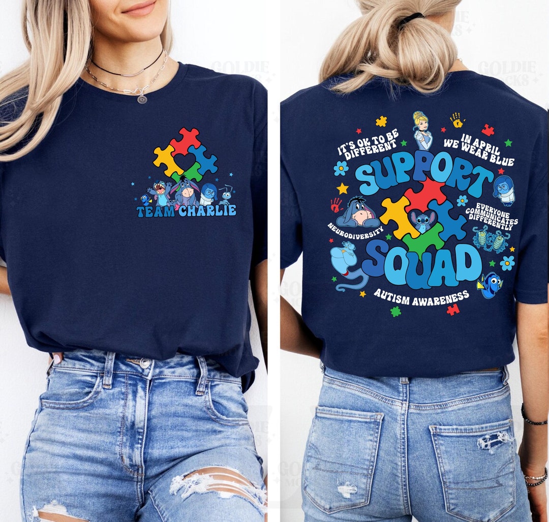 Personalized Disney Blue Characters Autism Awareness Shirt, Family ...