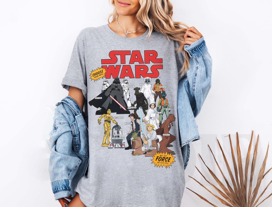 STAR WARS Choose Your Path Characters Group Shirt, Retro Star Wars Fan ...