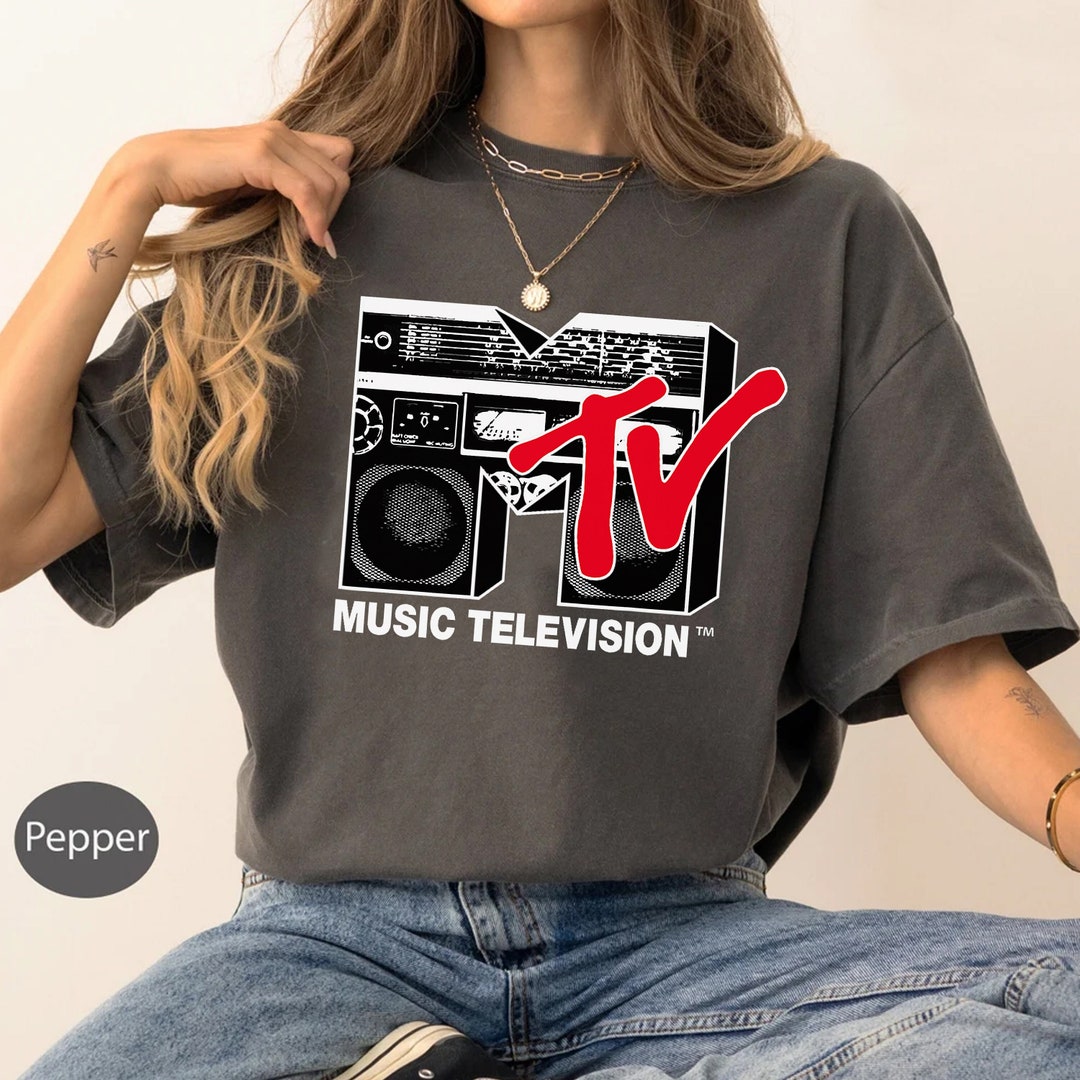 MTV Logo Red Boombox Graphic T- Shirt, MTV Shirt, MTV Music Tee, Disney ...
