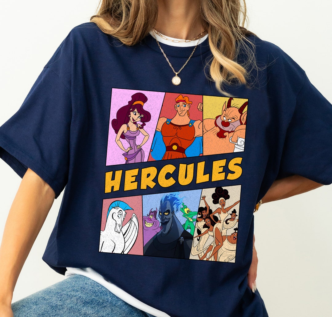 Disney Hercules Characters Group Retro Shirt, Hercules, Megara, Hades ...