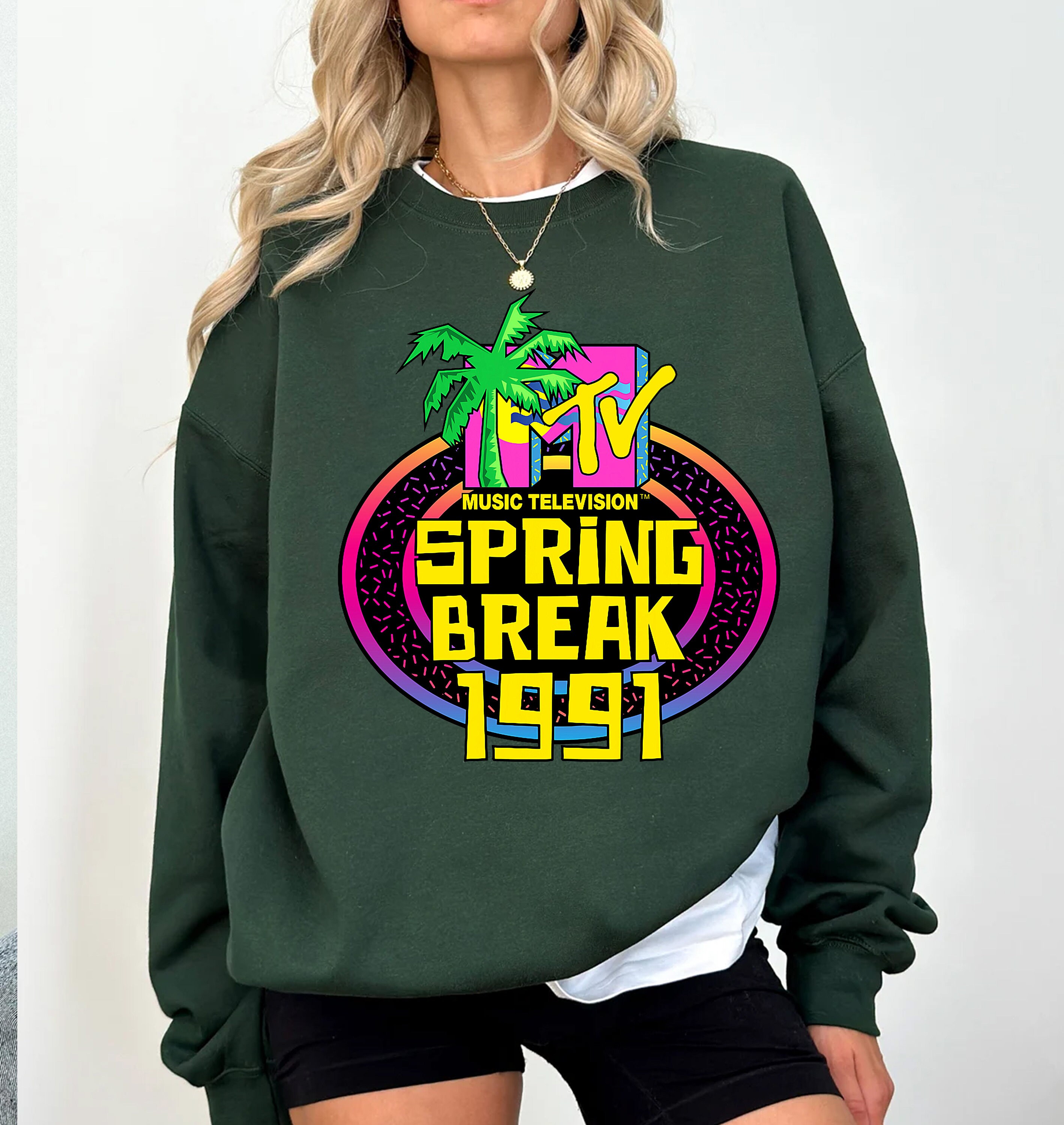 MTV Spring Break 1991 Classic Logo T-shirt, MTV Logo Shirt, MTV Music ...