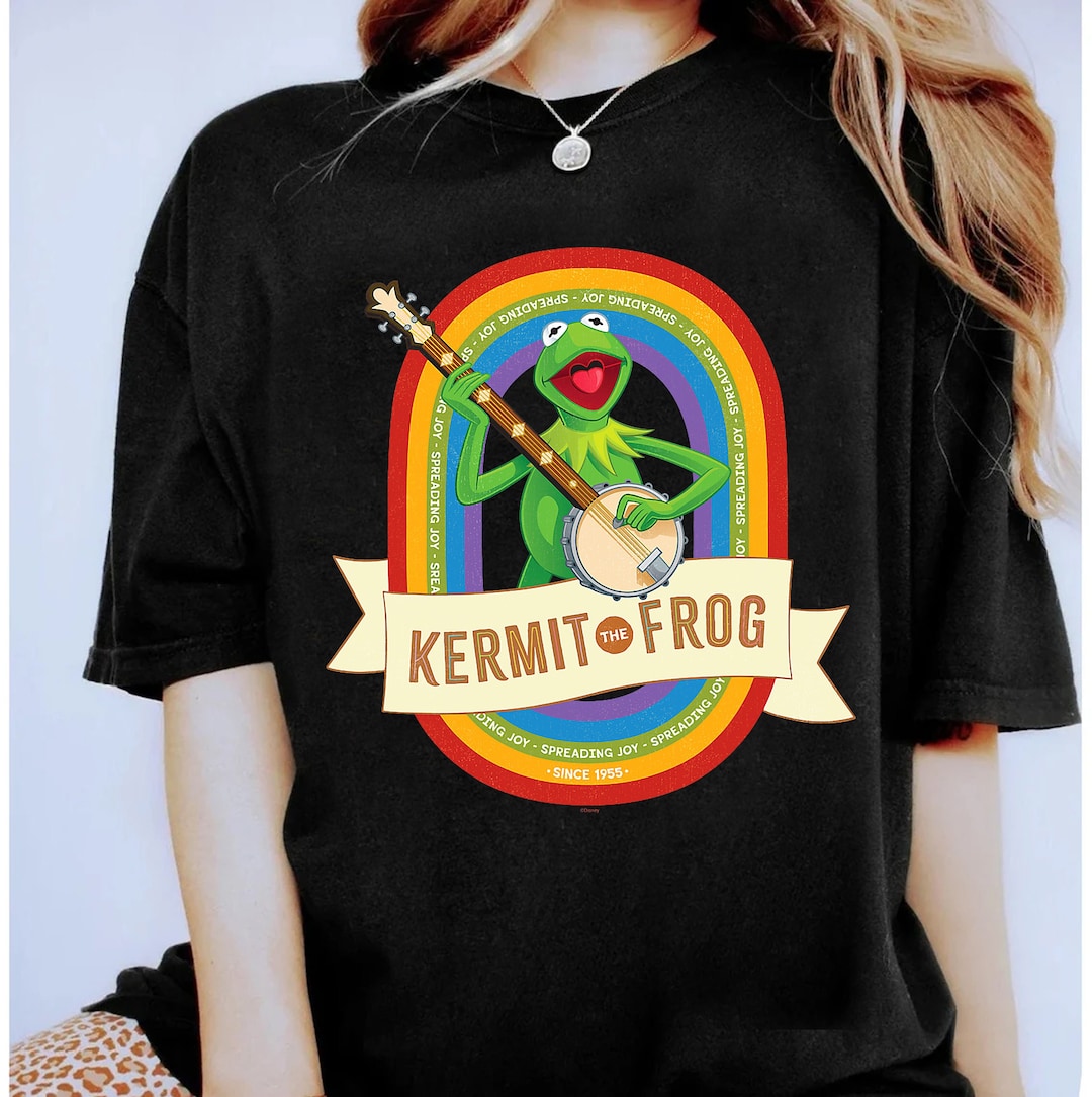 Disney the Muppets Kermit the Frog Spreading Joy Since 1955 T-shirt ...