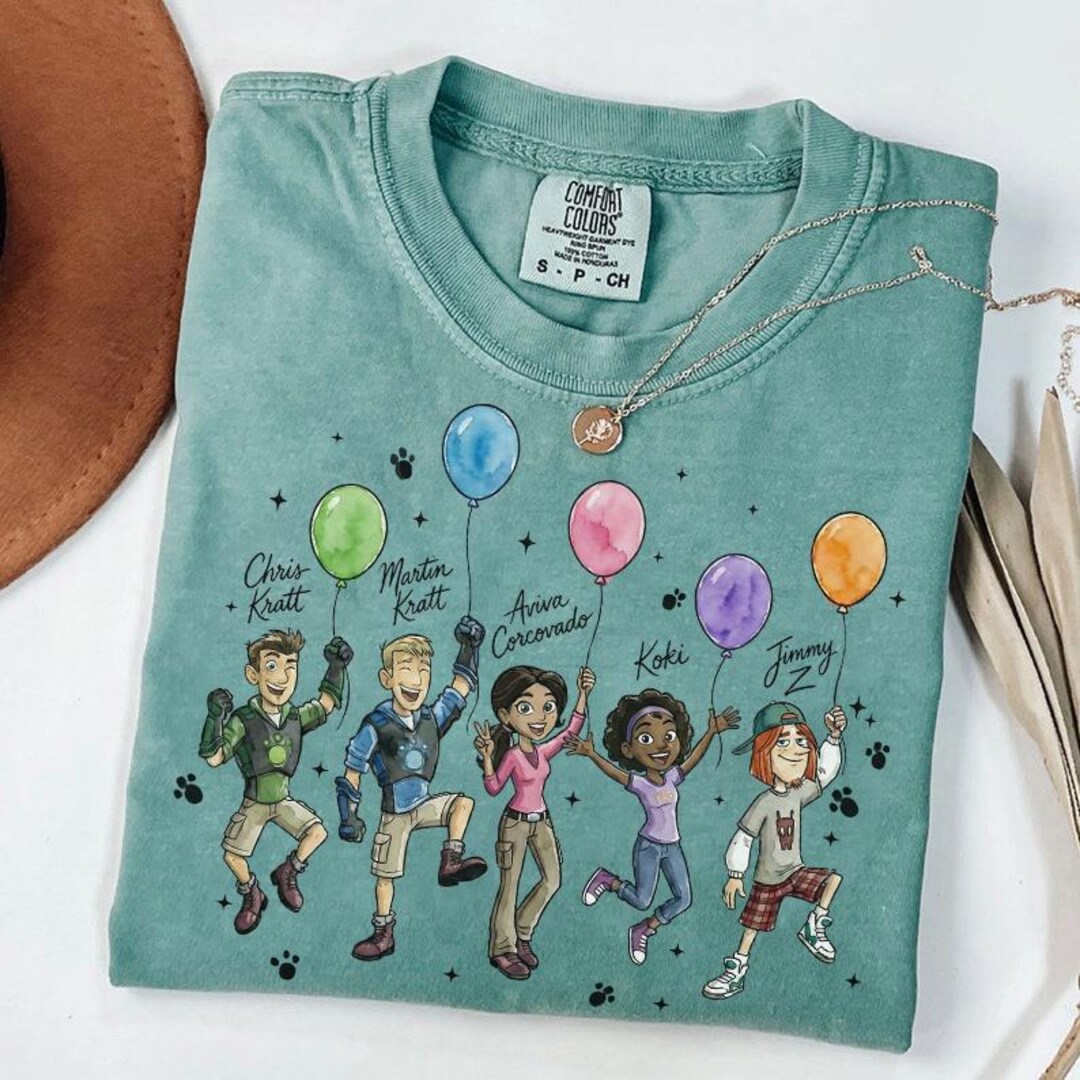 Wild Kratts Characters Balloons Signature T-shirt ,wild Kratts Birthday ...