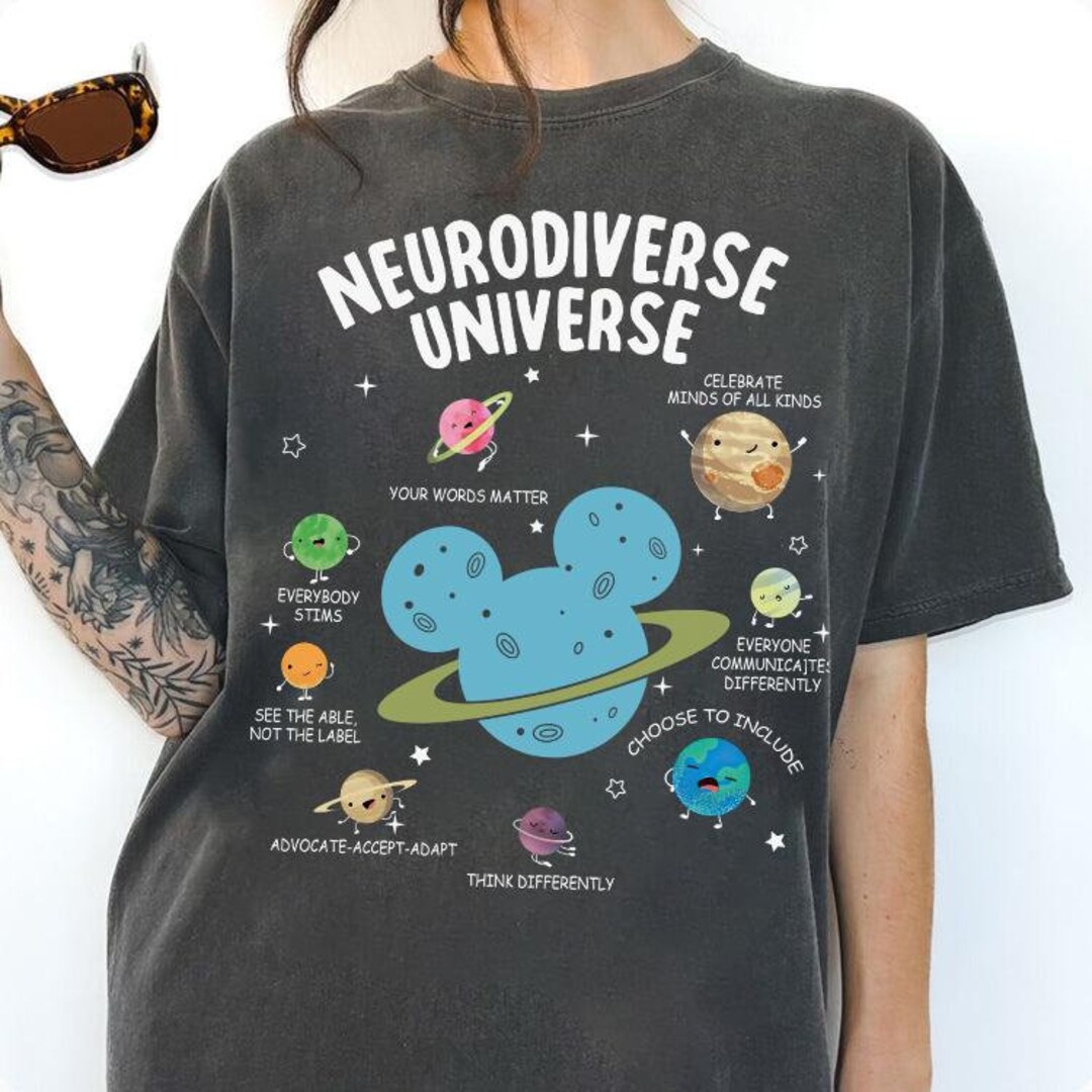 Disney Autism Neurodiverse Universe Mickey Head Shirt, Mickey Autism ...