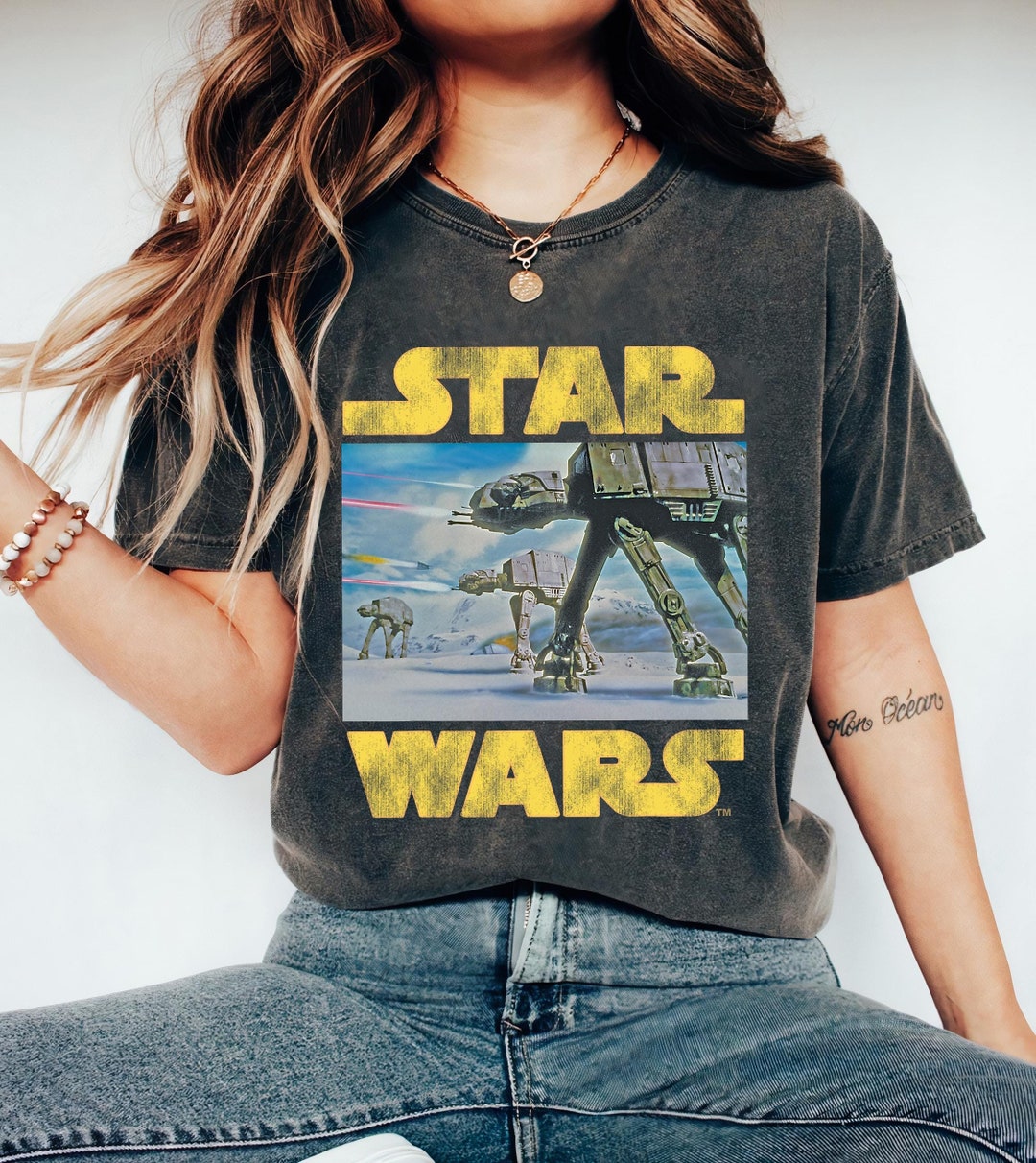 Star Wars Vintage Imperial AT-AT Battle of Hoth T-shirt, Retro Star ...