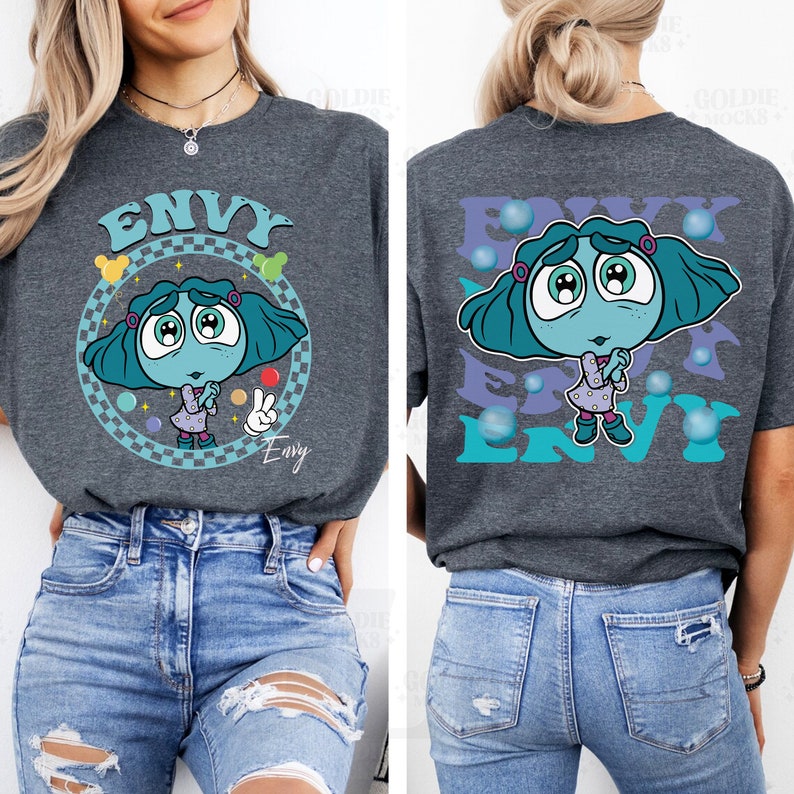 Camiseta de 2 caras Inside Out 2 Envy, está bien sentir toda la camisa ...