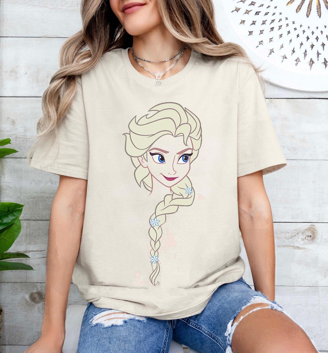 Disney Frozen Princess Elsa Big Face Smirk Costume Shirt, Disneyland ...