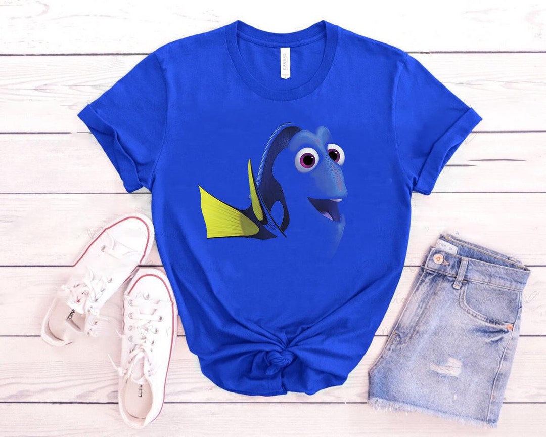 Disney Pixar Finding Dory Big Face Blue Costume T-shirt, Disneyland ...
