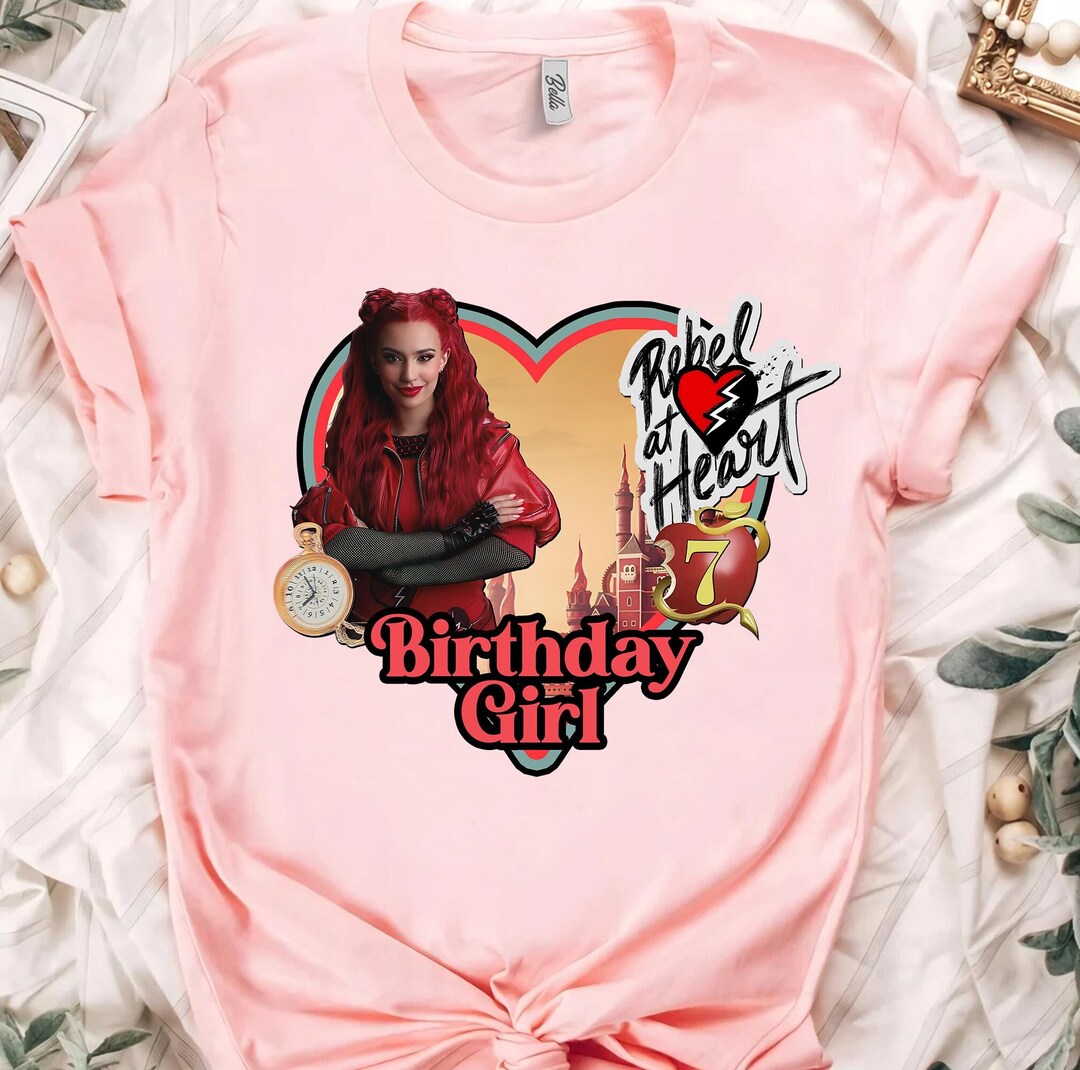 Personalized Disney Descendants 4 the Rise of Red Birthday Shirt ...
