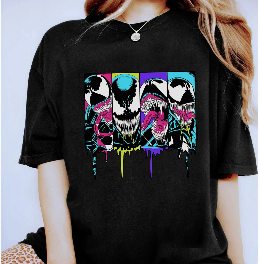 Marvel Venom Colorful Dripping Comic Panel T-shirt, Venom Comic Shirt ...