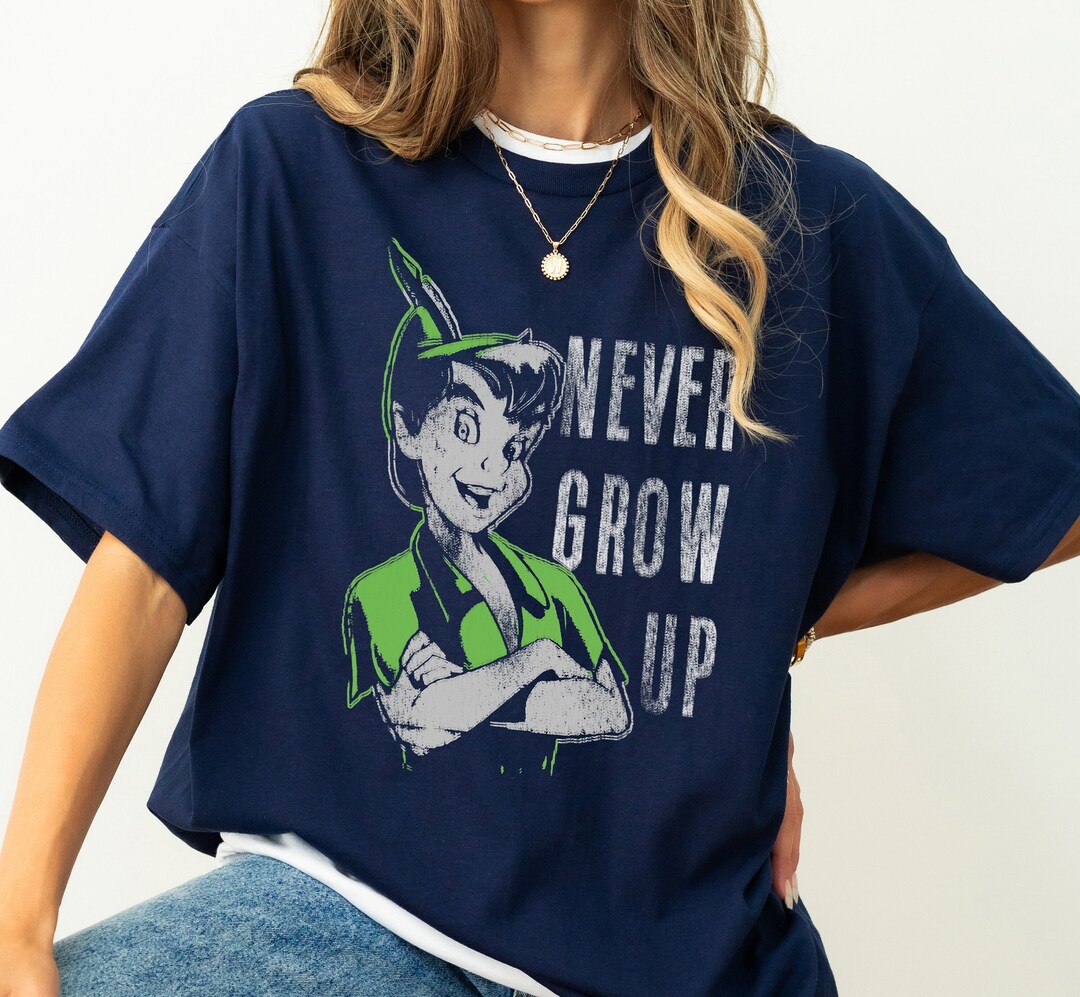 Vintage Disney Peter Pan Never Grow up Portrait T-shirt, Disney Peter ...