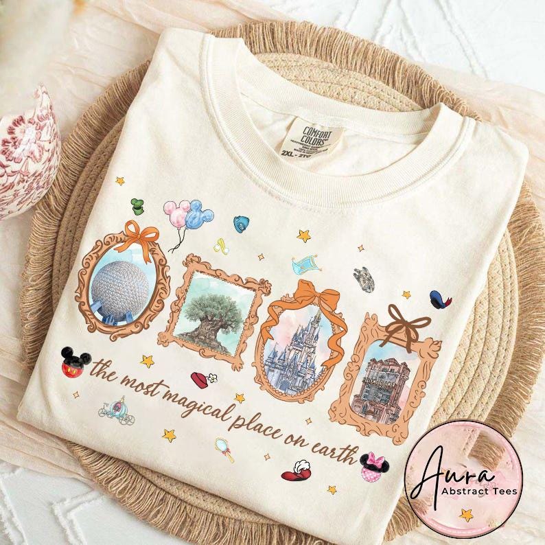 Disney World 4 Parks the Most Magical Place on Earth Coquette Bow T ...