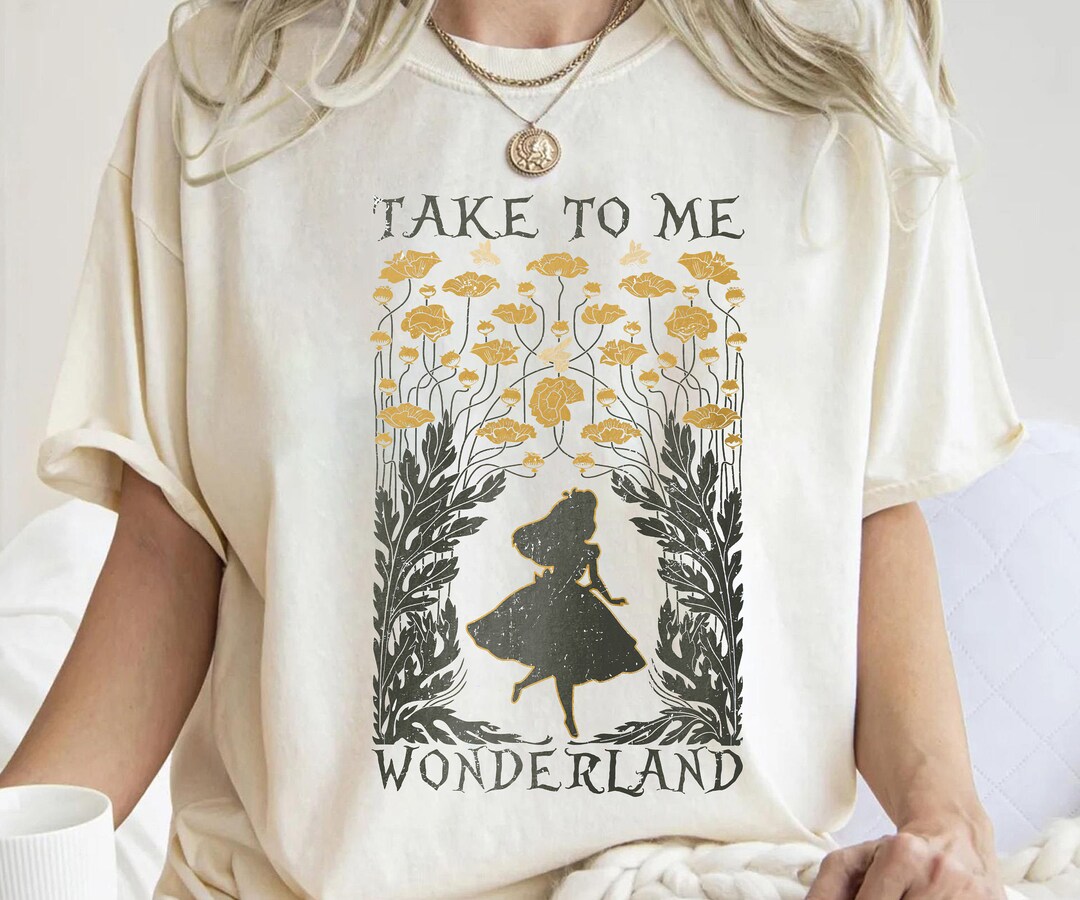 Retro Alice in Wonderland Watercolor Disney Comfort Colors Shirt ...