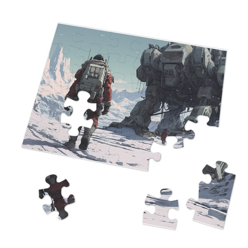 Broken Mech Soldier: Moebius Style Extreme Detail Puzzle - Etsy