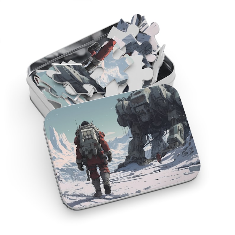 Broken Mech Soldier: Moebius Style Extreme Detail Puzzle - Etsy