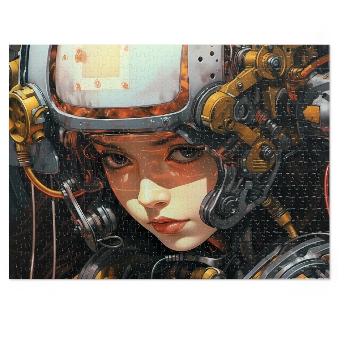 Intricate Cyborg Helmet Sci-fi Puzzle: Tran Nguyen Inspired - Etsy