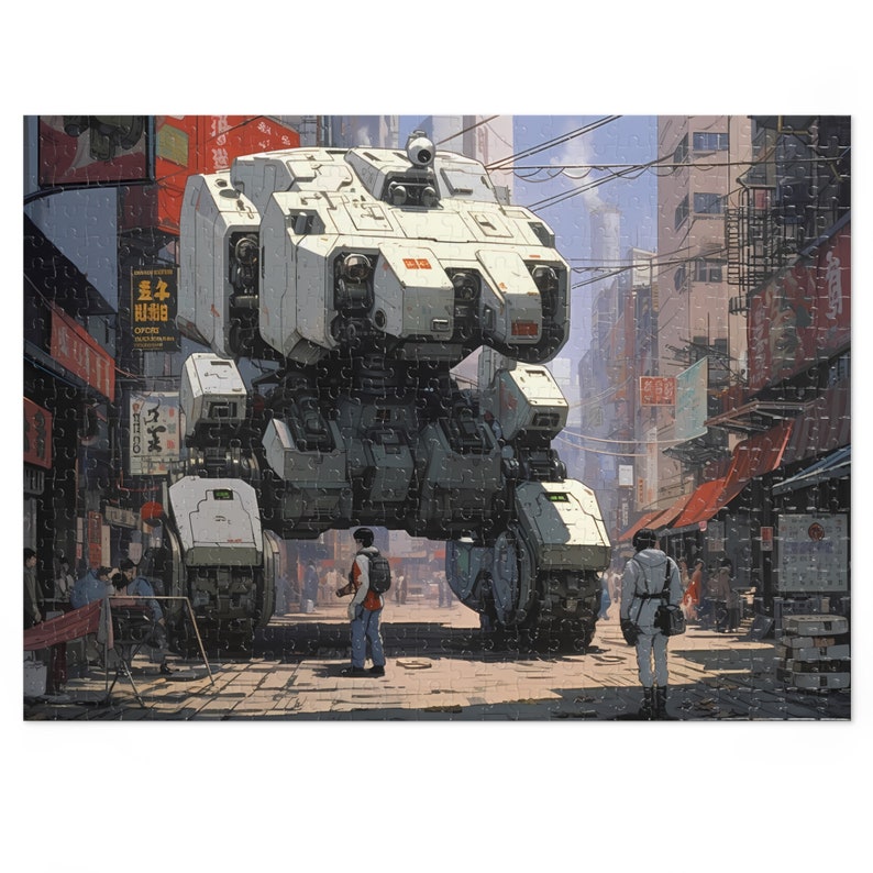 Cyberpunk City Freeze-frame: Movie-style Manga Artwork - Etsy