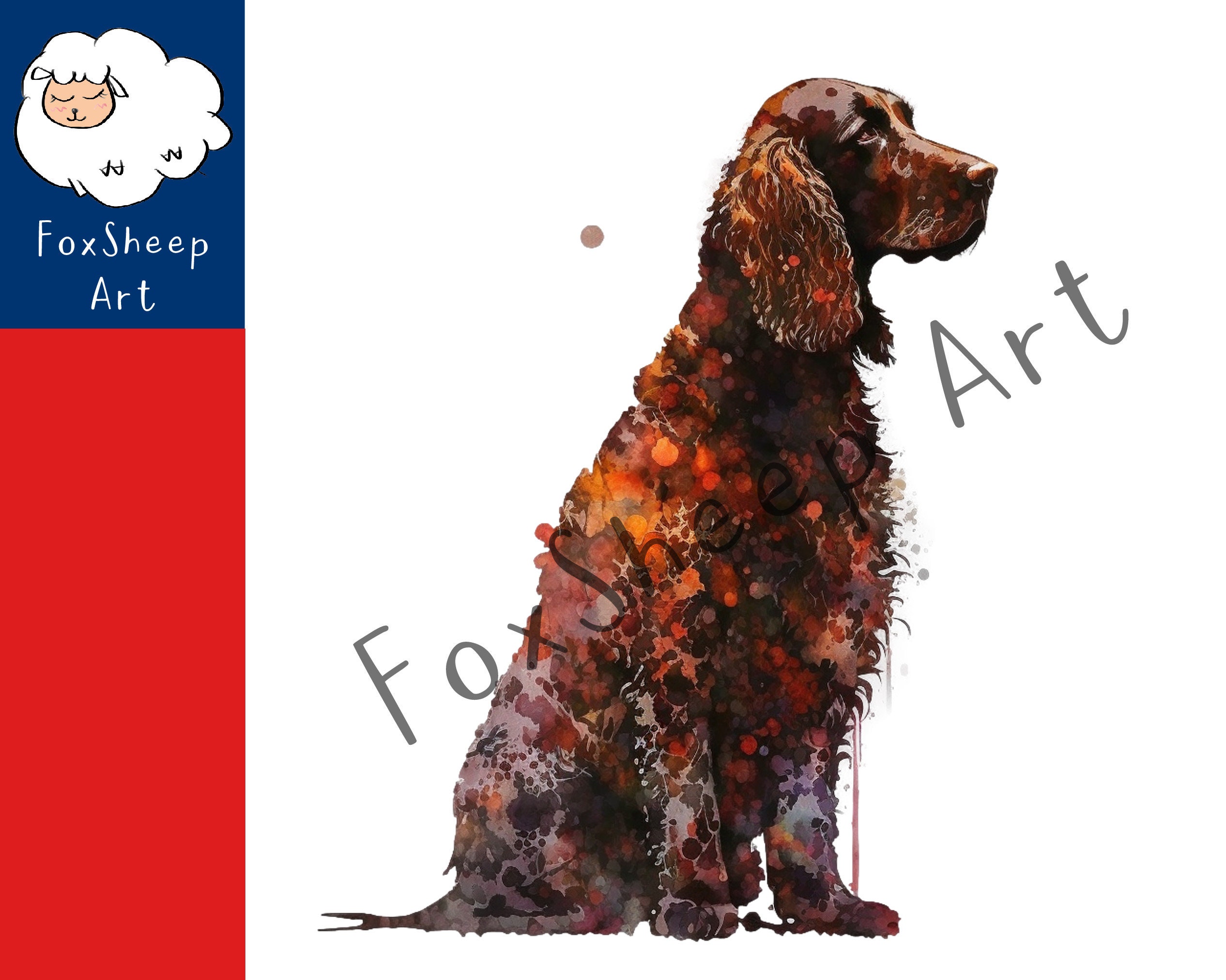 9 Irish Water Spaniel Dog Clipart High-quality PNG Image, Print, Paper ...