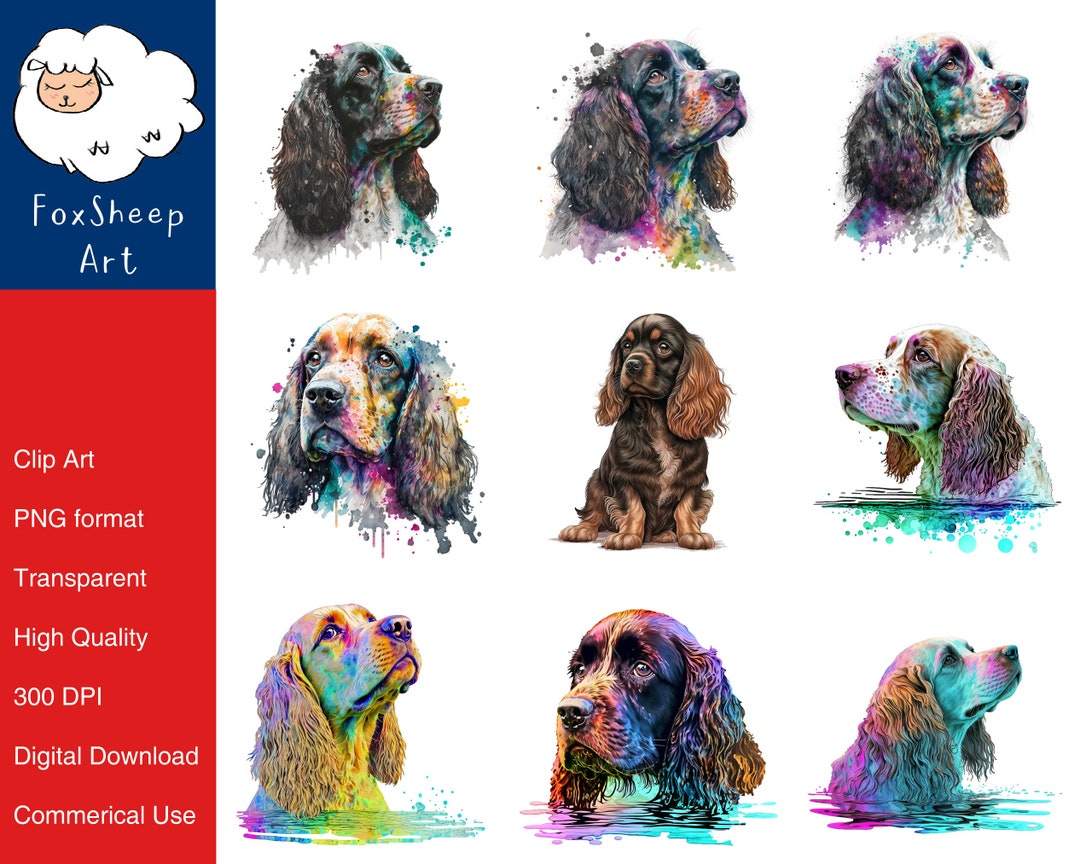 9 Cocker Spaniel Dog Clipart High-quality PNG Image, Print, Paper, Art ...