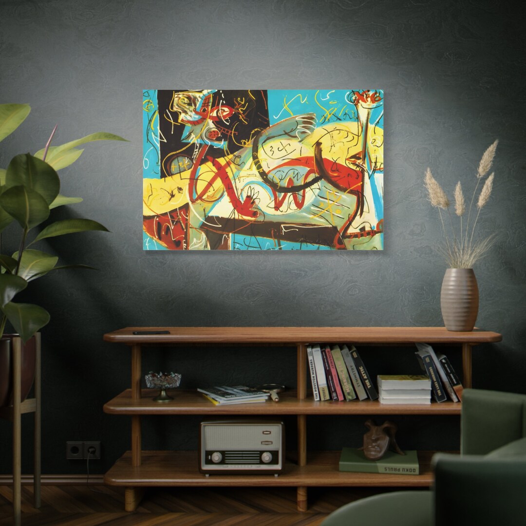 Stenographic Figure by Jackson Pollock Canvas High-quality Wall Art ...