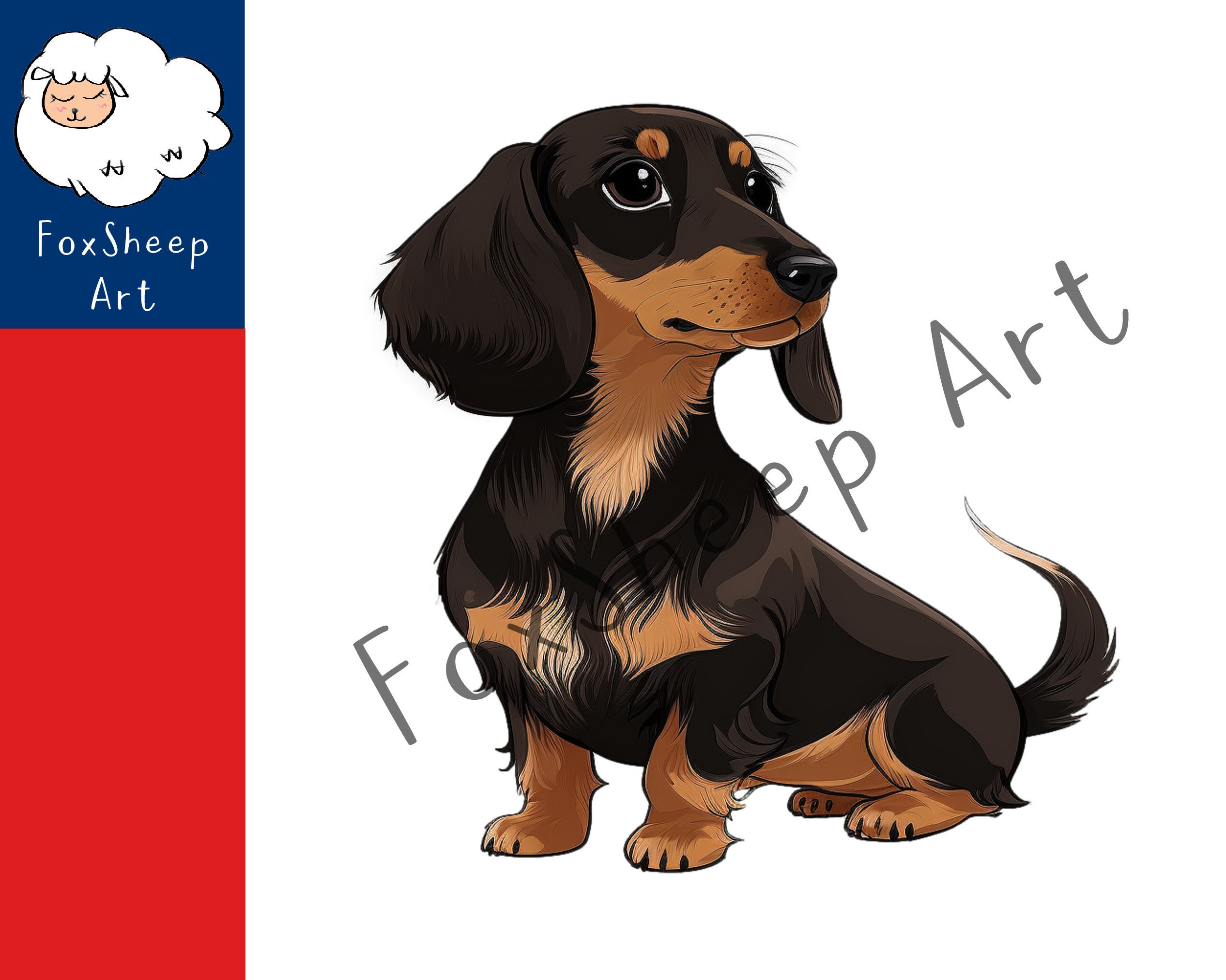 9 Dachshund Dog Clipart High-quality PNG Image, Print, Paper, Art ...