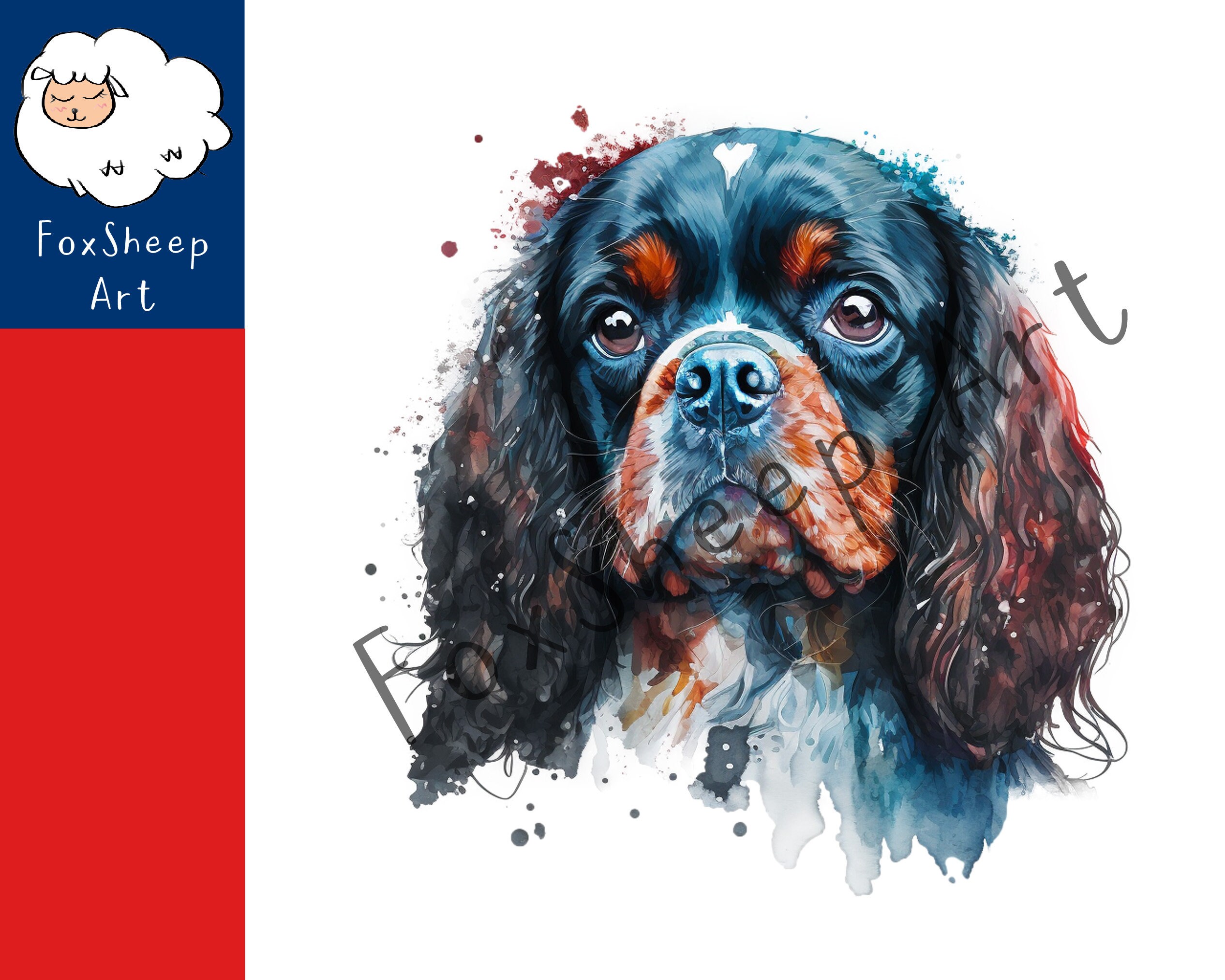 9 English Toy Spaniel Dog Clipart High-quality PNG Image, Print, Paper ...