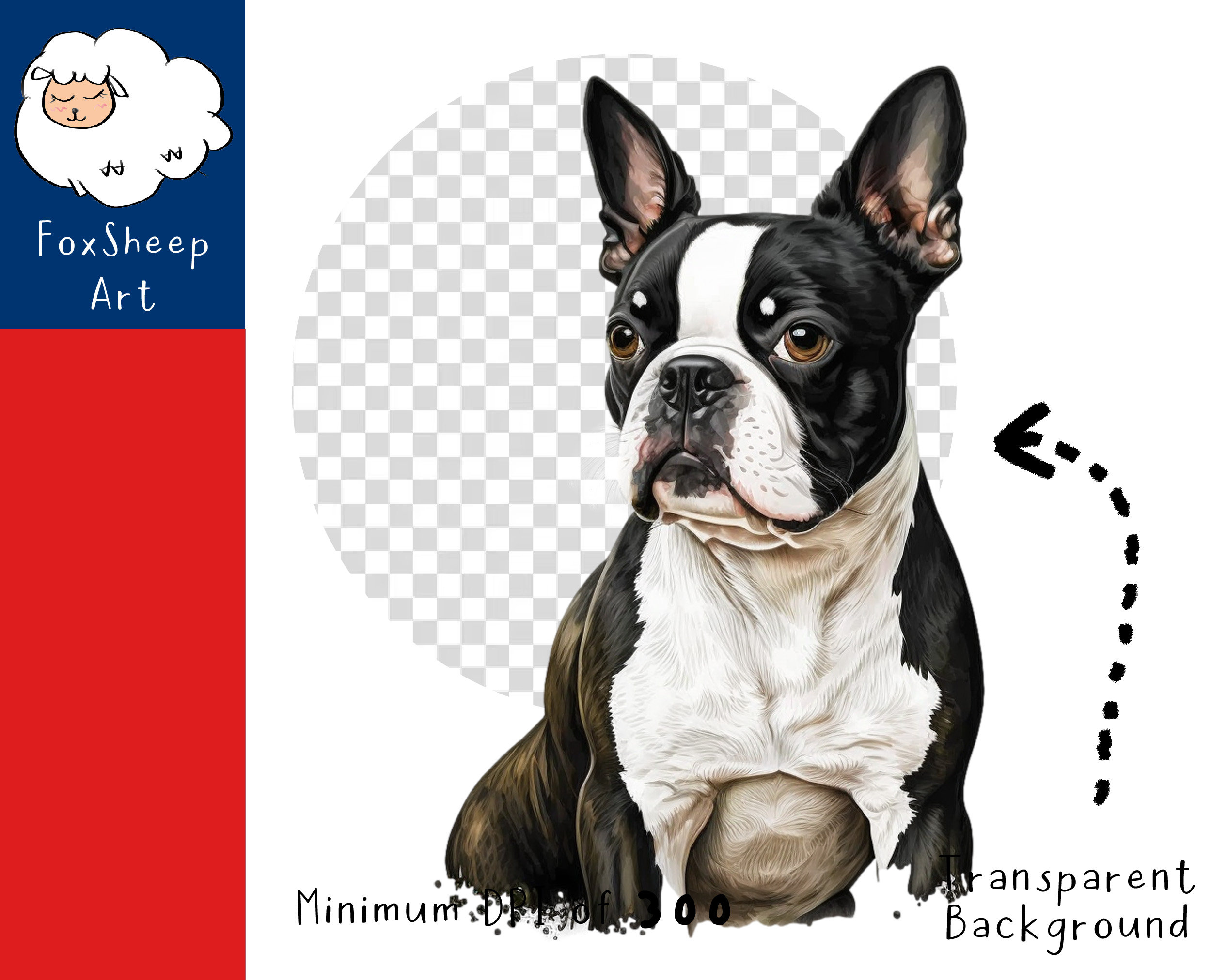 9 Boston Terrier Dog Clipart High-quality PNG Image, Print, Paper, Art ...