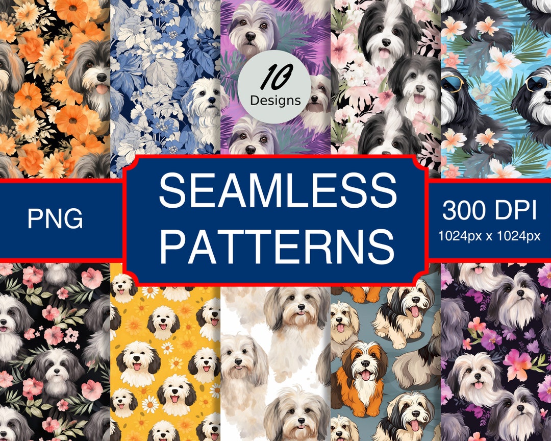 Havanese Dog Pattern #A1 Seamless Pattern High-quality Png Image, Print ...