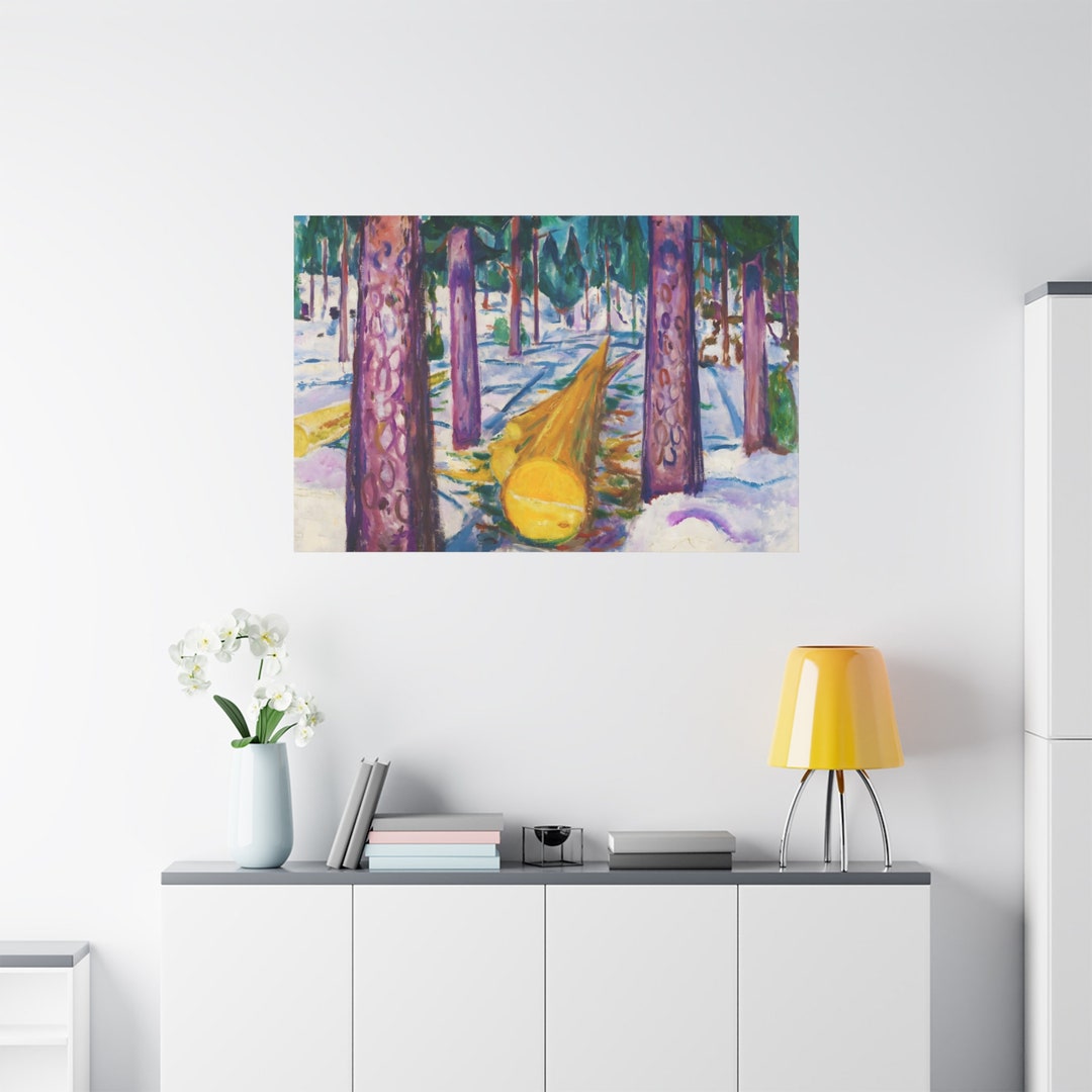 The Yellow Log by Edvard Munch Canvas High-quality Wall Art Painting ...