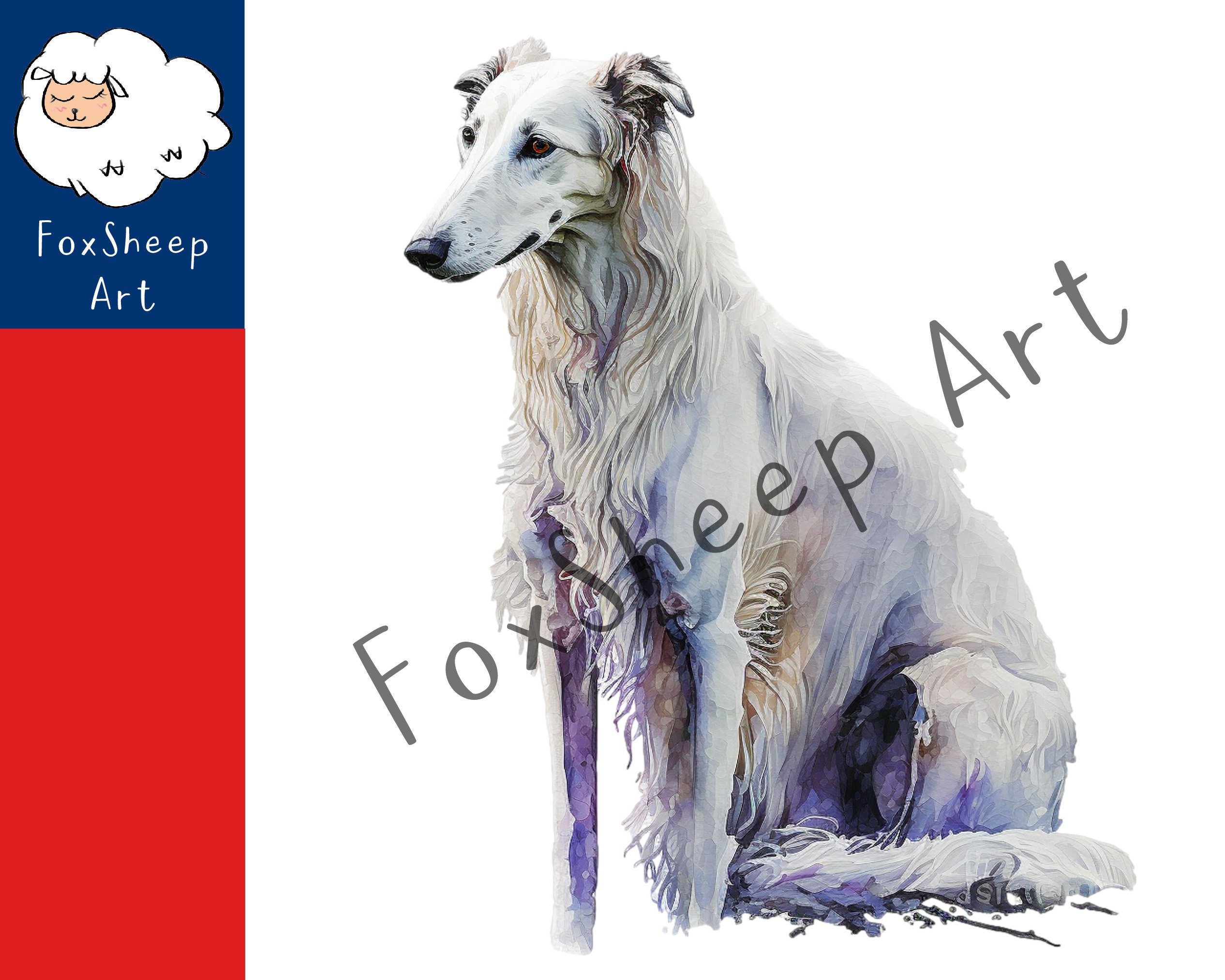 9 Borzoi Dog Clipart Imagen PNG de alta calidad Impresión - Etsy México