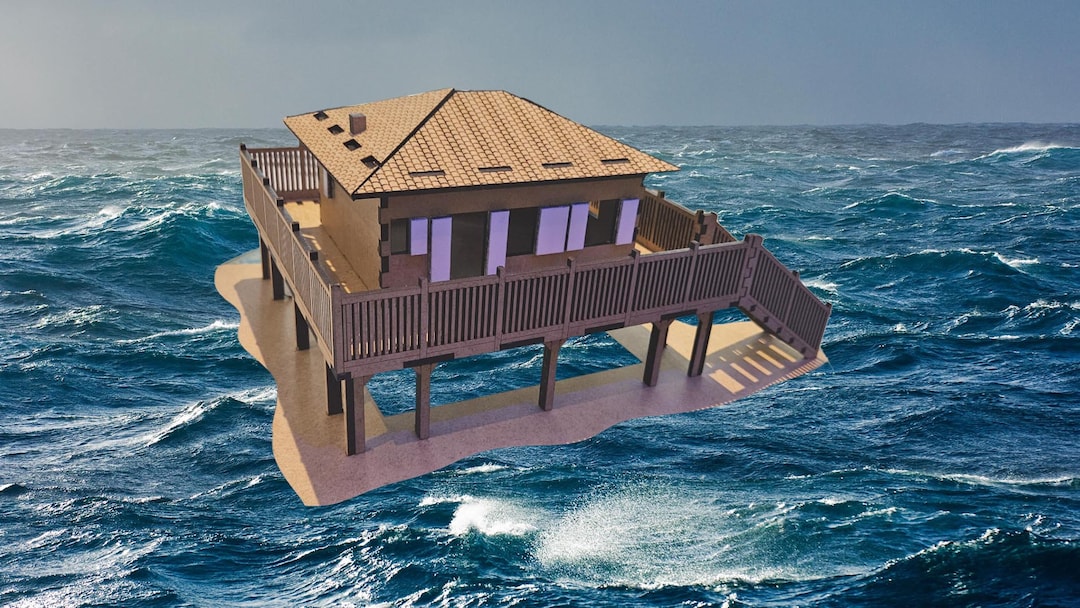 Wooden House on Stilts, Shack of the Arcachon Basin, Laser Cutting, SVG ...