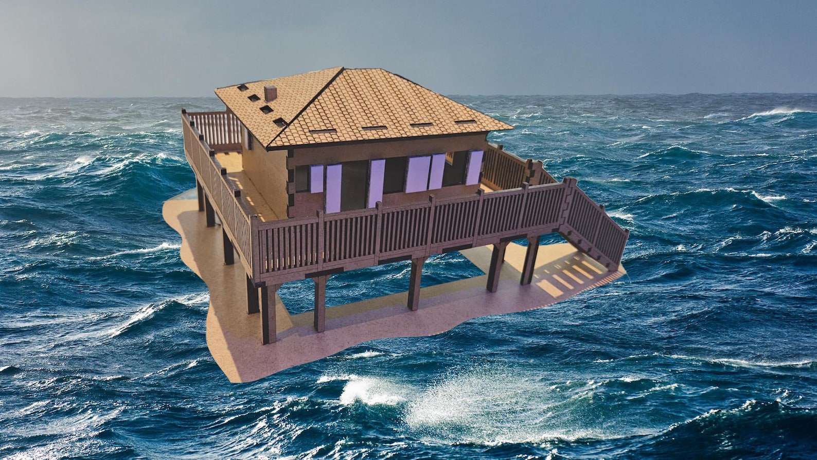 Wooden House on Stilts, Shack of the Arcachon Basin, Laser Cutting, SVG ...