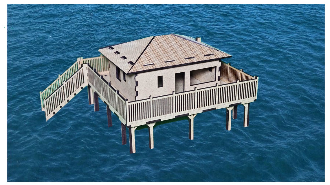 Wooden House on Stilts, Shack of the Arcachon Basin, Laser Cutting, SVG ...