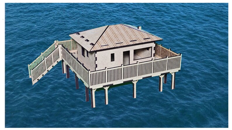 Wooden House on Stilts, Shack of the Arcachon Basin, Laser Cutting, SVG ...