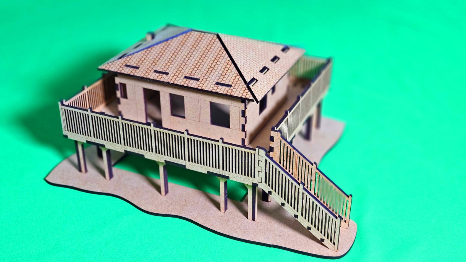 Wooden House on Stilts, Shack of the Arcachon Basin, Laser Cutting, SVG ...