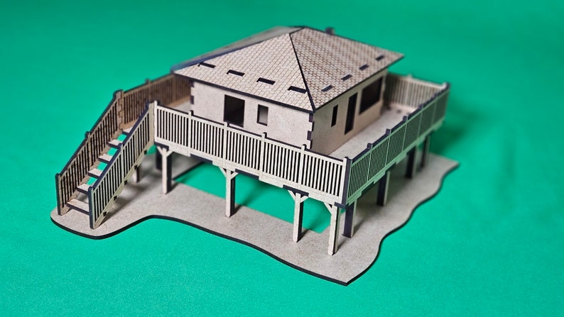 Wooden House on Stilts, Shack of the Arcachon Basin, Laser Cutting, SVG ...