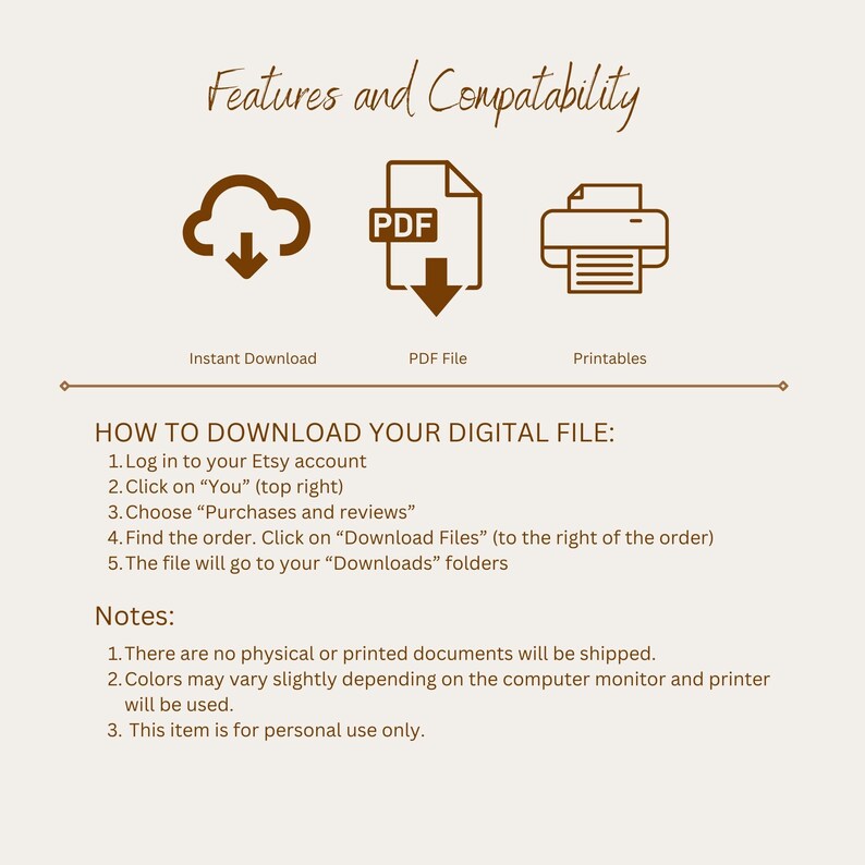 Digital Year Planner! Monthly Planner, Printable, Calendar, Fillable ...
