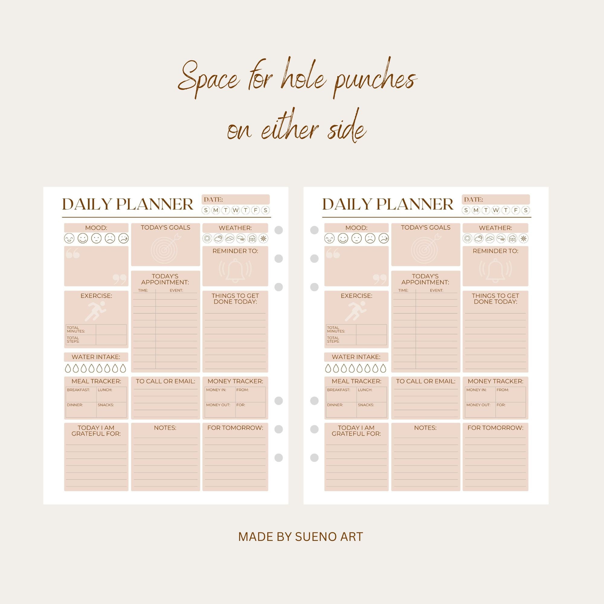 Your Daily Planner Chic Boho Design Digital Download to - Etsy