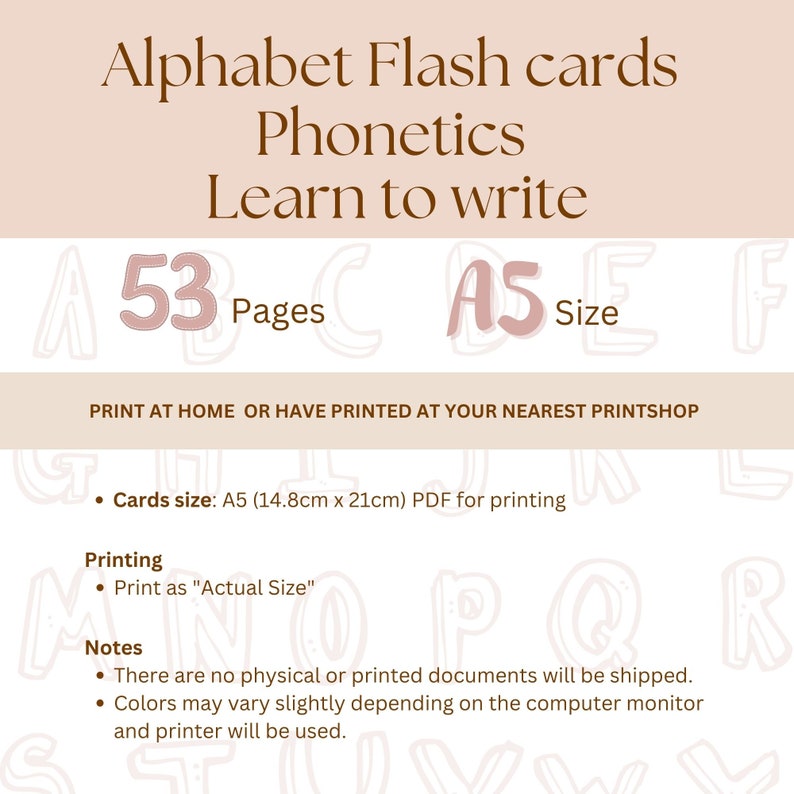Alphabet Flashcards, Phonetics, Uppercase and Lowercase Letters ...