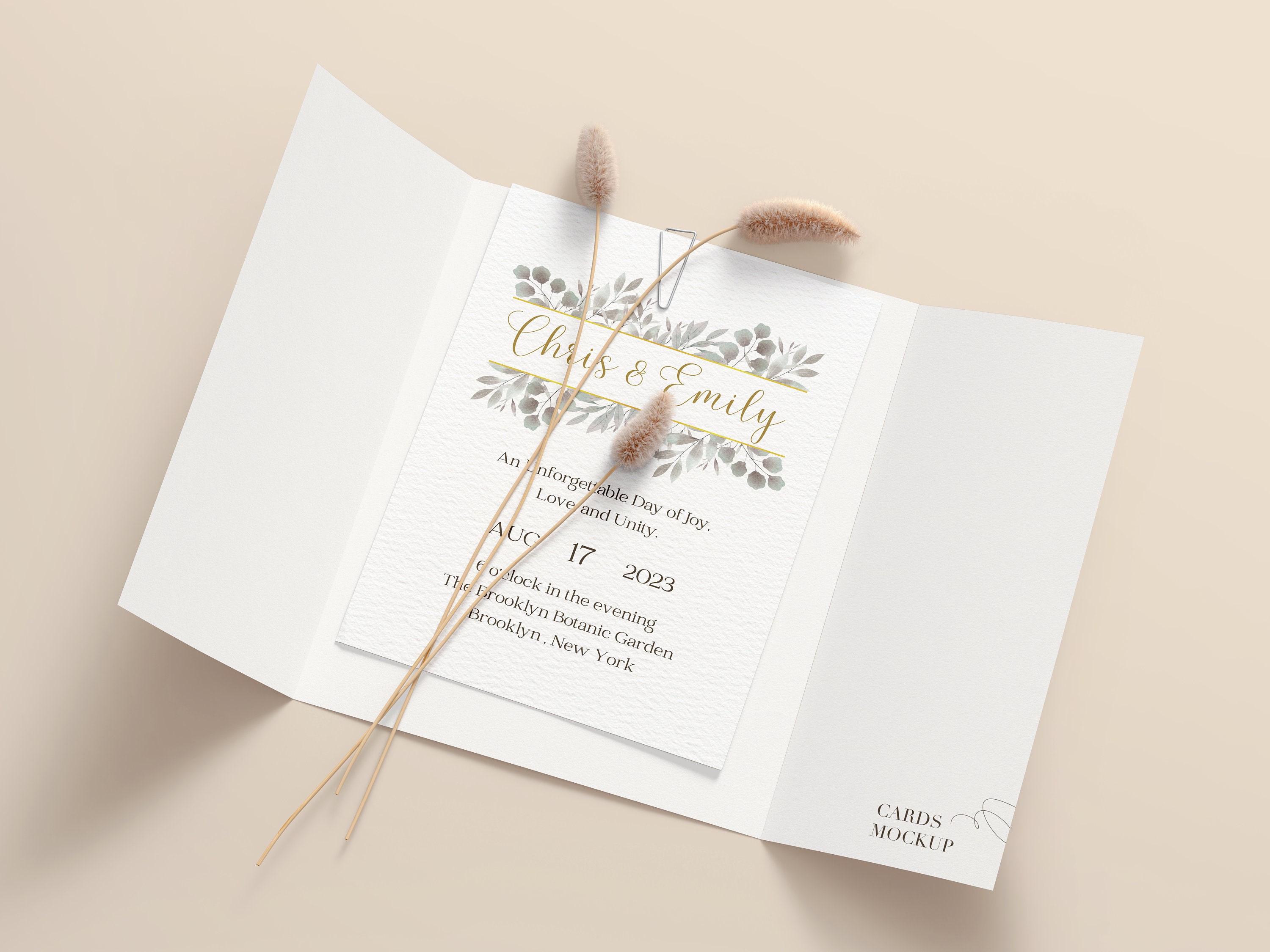 Printable Wedding Invitation Template A4 Canva Design - Etsy
