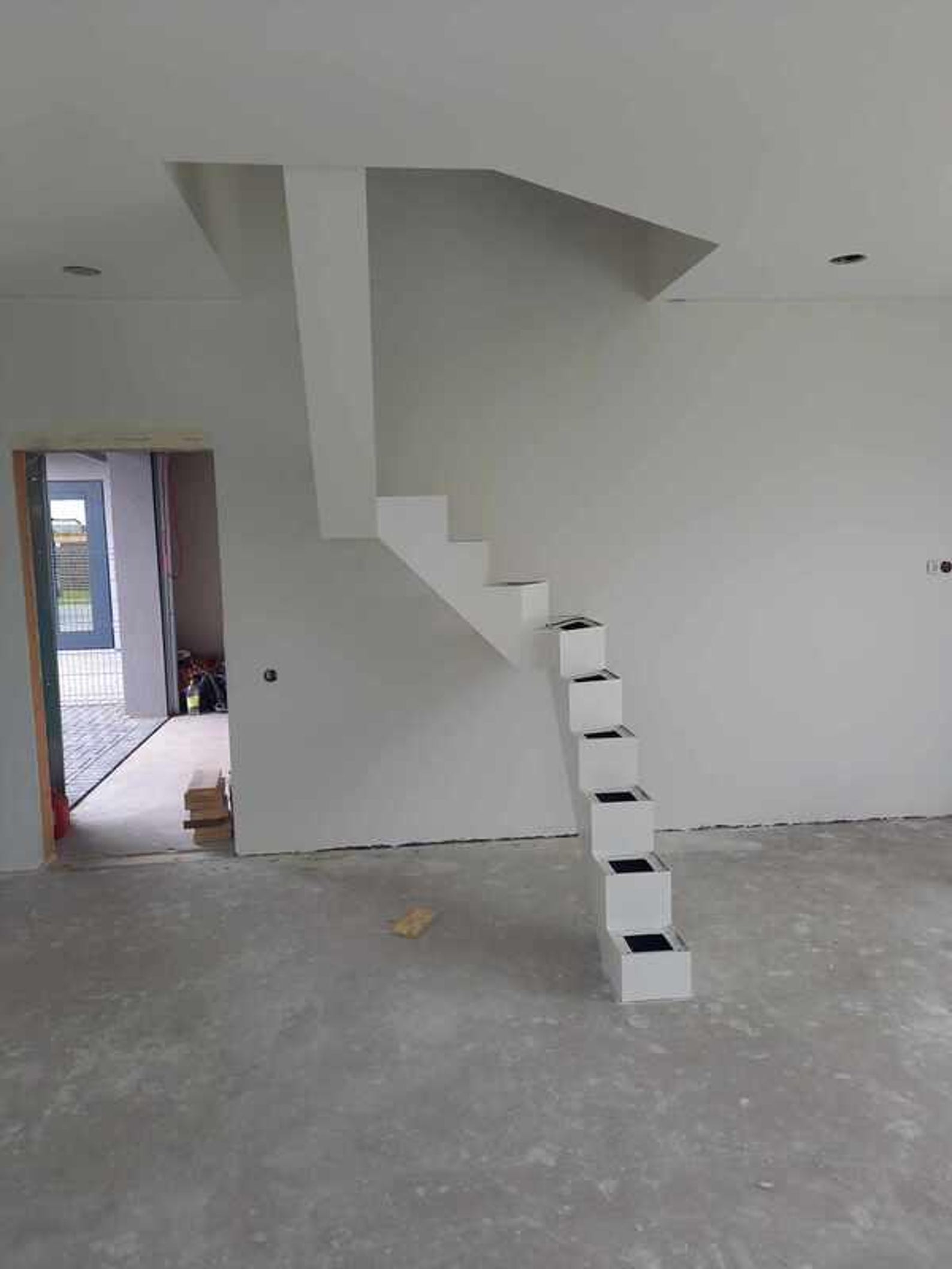 Modern Central Metal Stairway Base for Indoor Stairs - Etsy