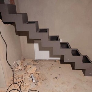 Modern Central Metal Stairway Base for Indoor Stairs - Etsy