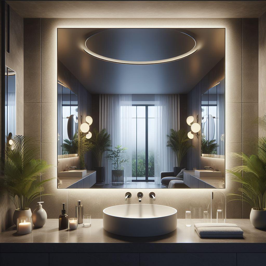 Bathroom Mirror With Touch Led Lights - Etsy