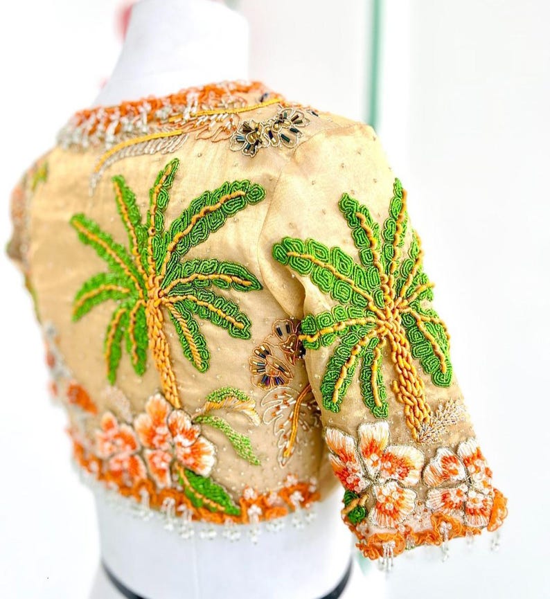 Women Handwork Bridal Maggam Handwork Work Stiched Blouse, Maggam ...