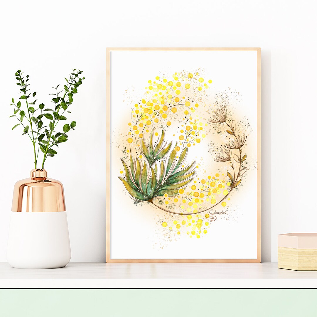 Mimosa Wall Art - Etsy